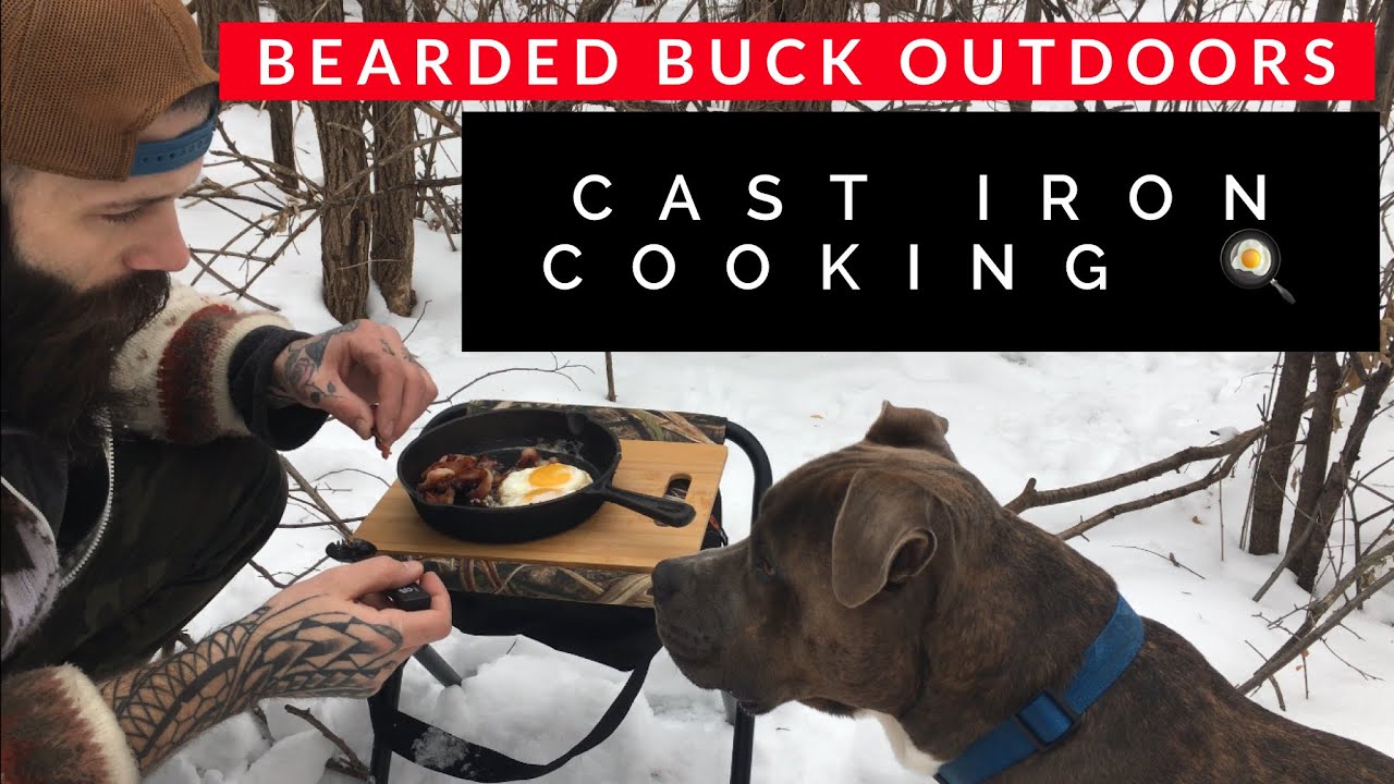 Bearded Buck Outdoors - Cast Iron Cooking #1 - YouTube