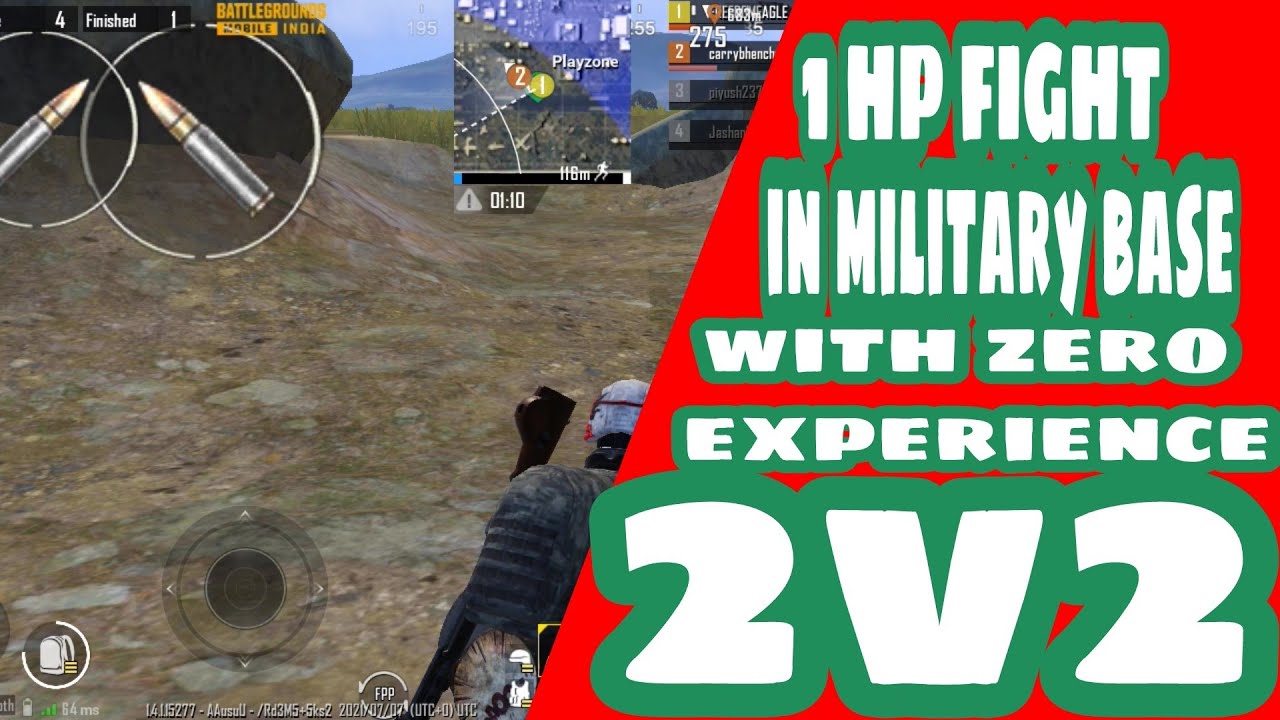 2v2 fight in military base on 1 HP epic fight - YouTube