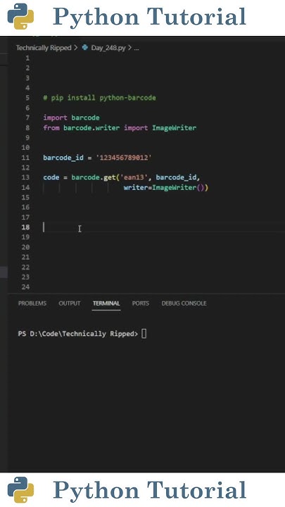Creating Barcodes With Python | Python Tutorial - YouTube