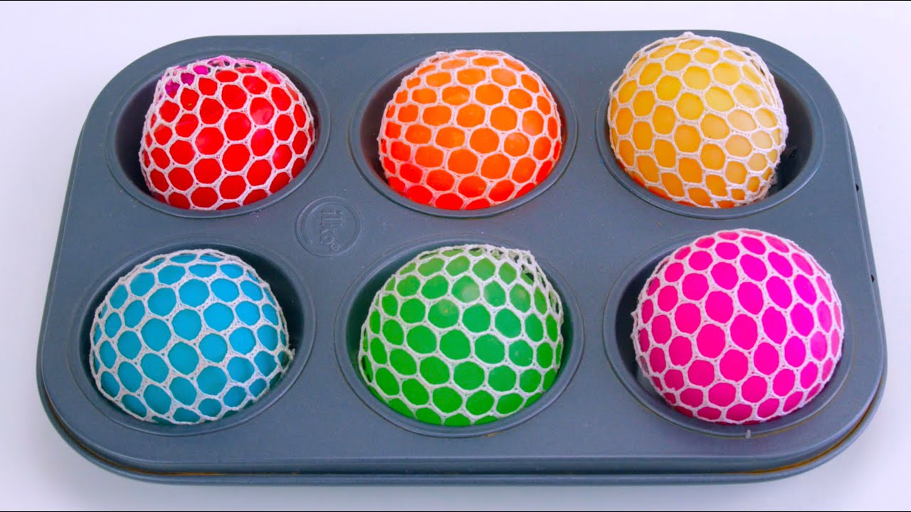 Satisfying Video ASMR | How To Make Rainbow Beads Stress Balls squishy ...