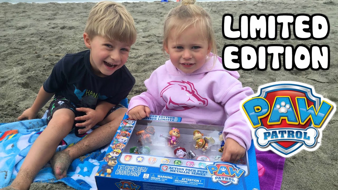 PAW PATROL Limited Edition Metallic Paw Patrol Toys with Action Paw ...