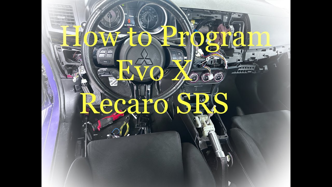 Evo X Recaro seats how to program SRS - YouTube