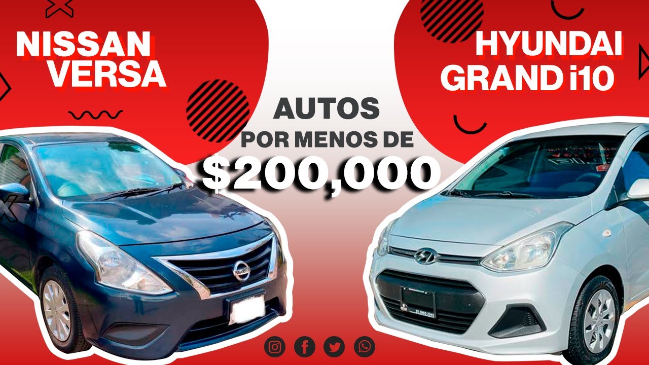 Autos por menos de $200,000 - Versa vs Grand i10 - YouTube