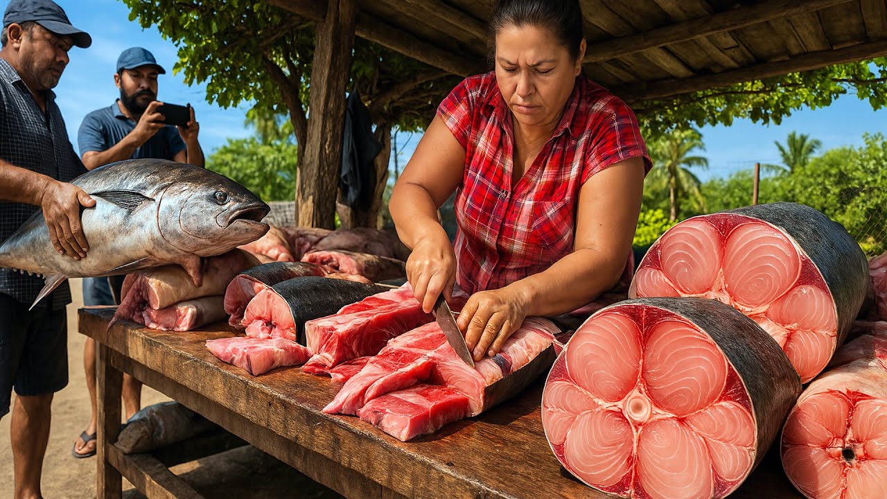 Amazing Fish Cutting Huge Fish Processing at a Super Street Fish ...