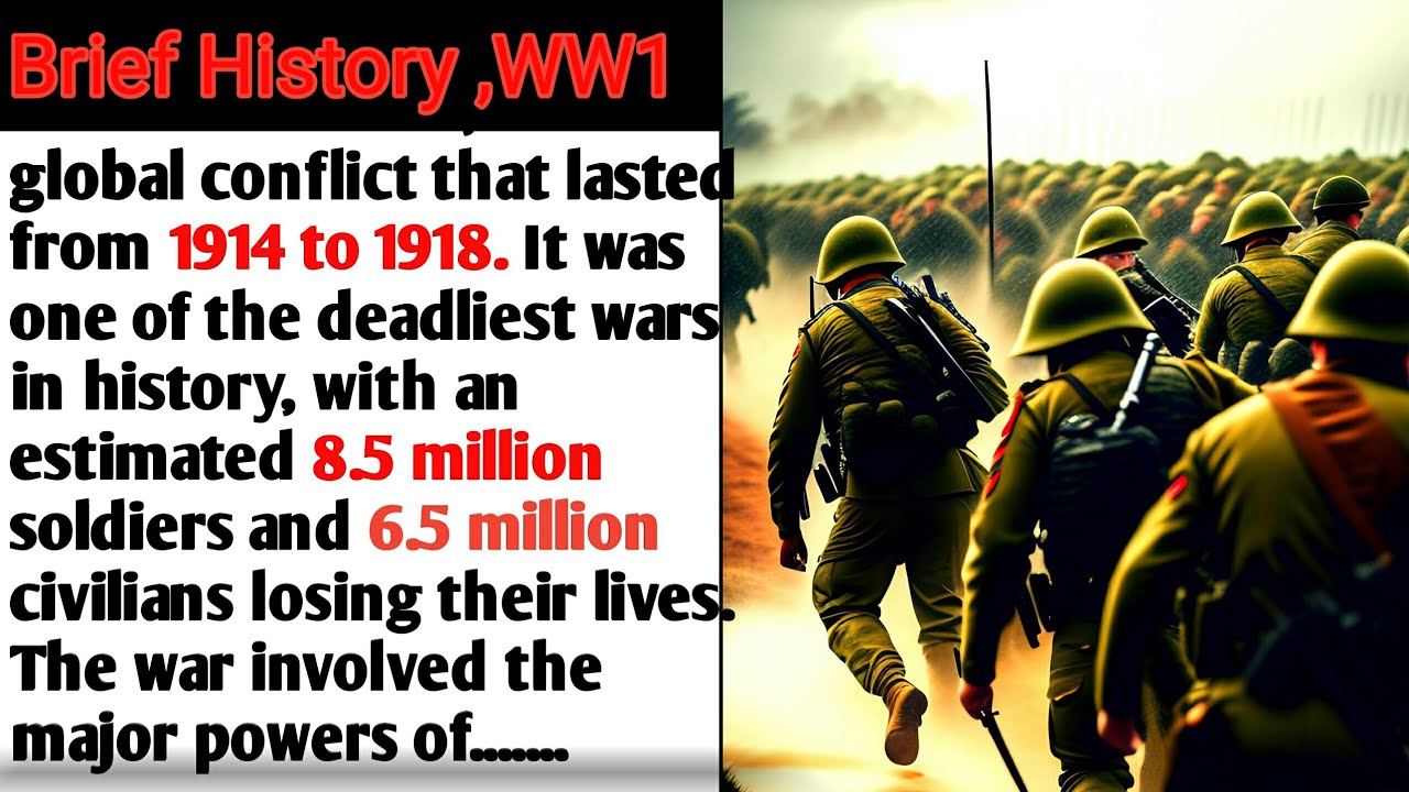 A Brief History Of World War 1 | Historic Events Of WW1 | Causes Of ...