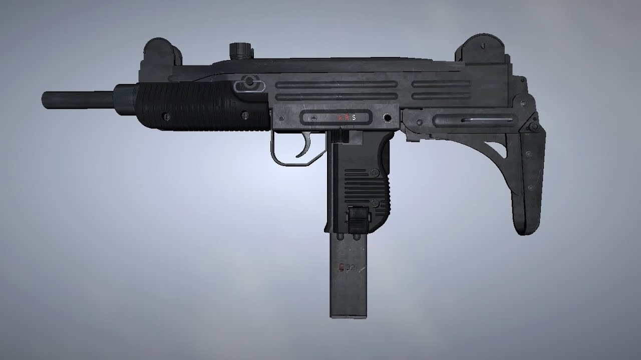 sonido de metralleta mini uzi - YouTube