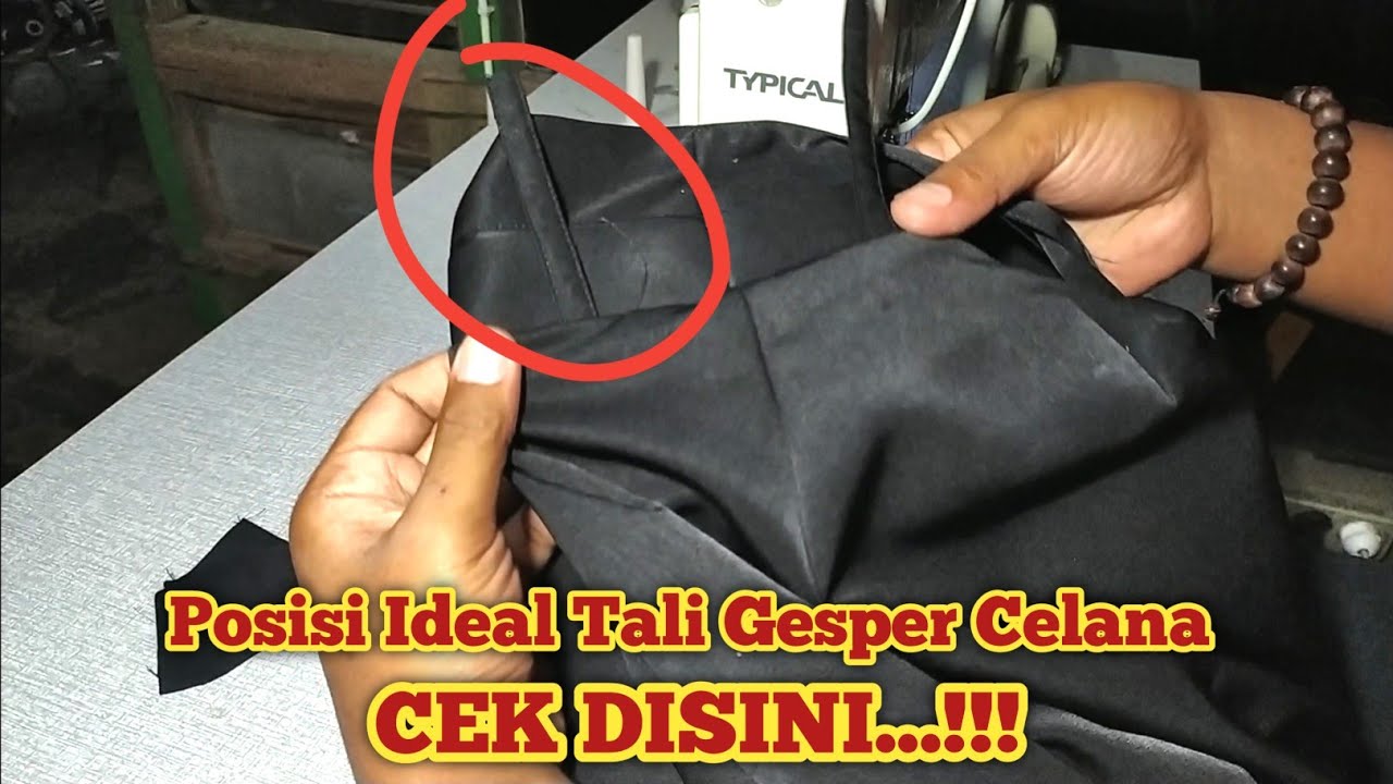 Menjahit Tali Pada Ban Pinggang Untuk Gesper Celana Pria Atau Wanita ...