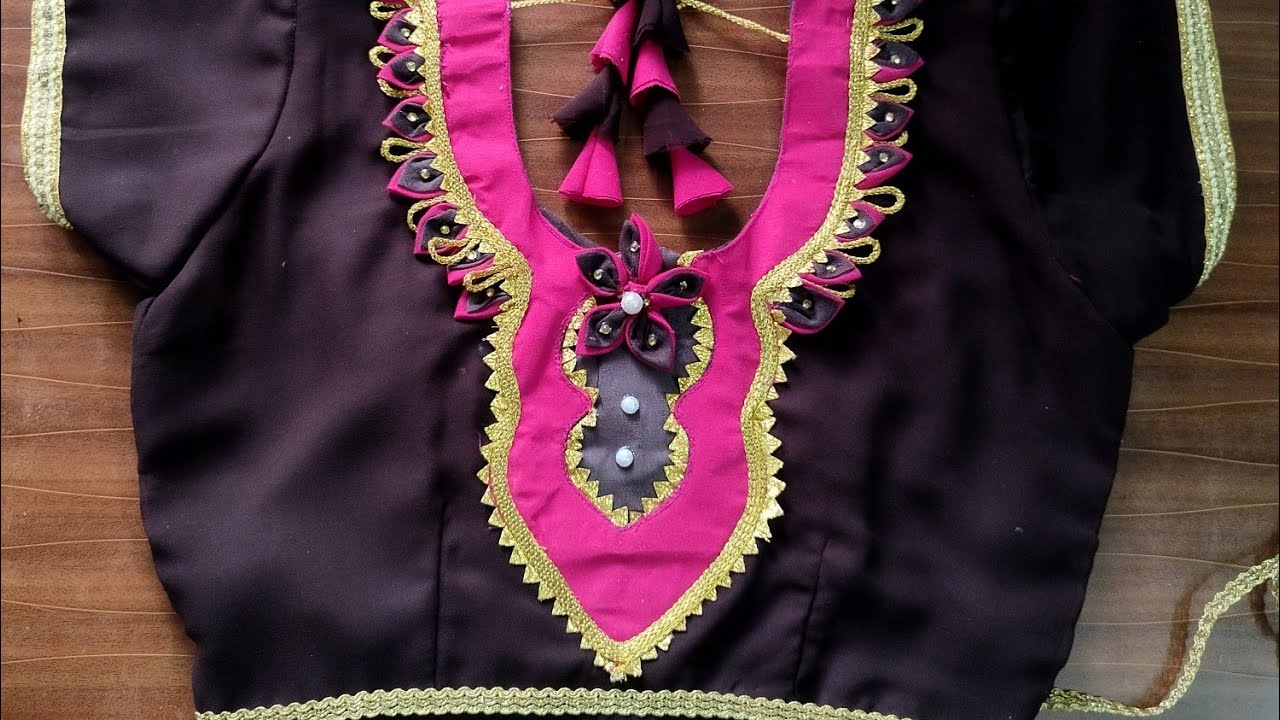 two colour combination blouse design🤩🤩latest design - YouTube