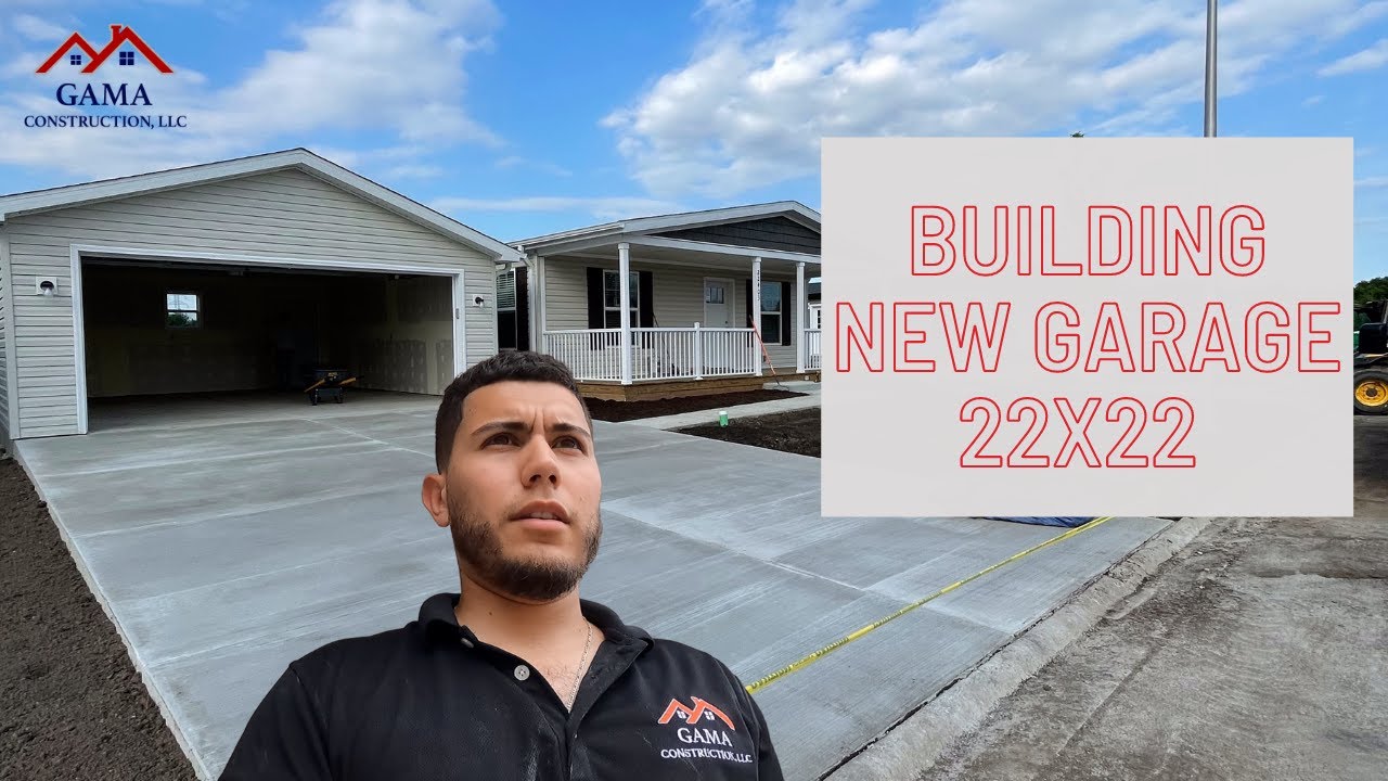 Building a Garage Size 22’ x 22’ - YouTube