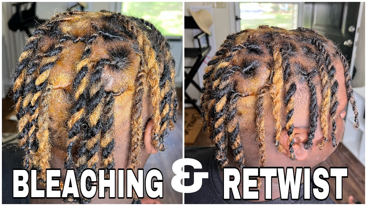 HOW TO: BLEACHING & RETWIST LOCS - YouTube
