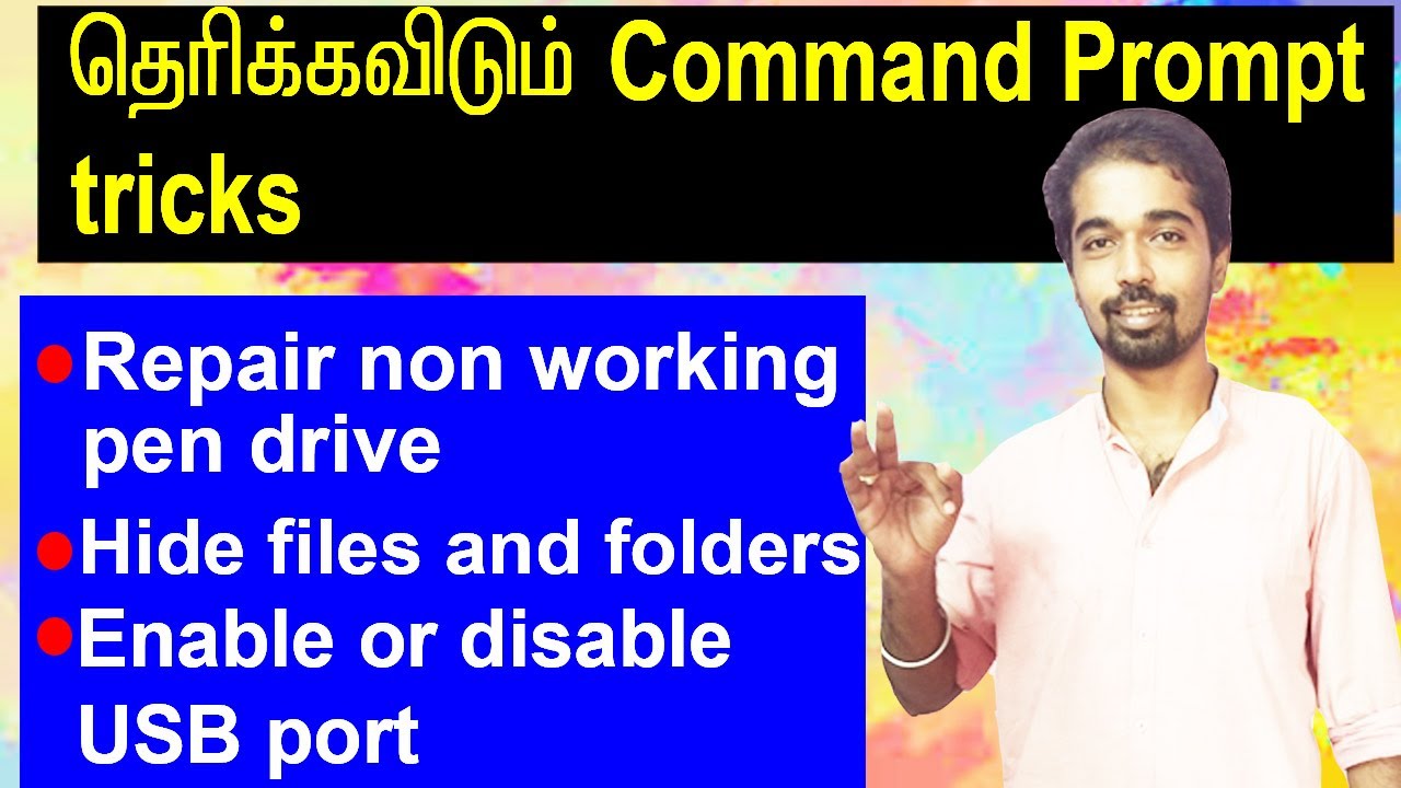 Best Command prompt tricks|hide files and folders|Enable or disable usb ...