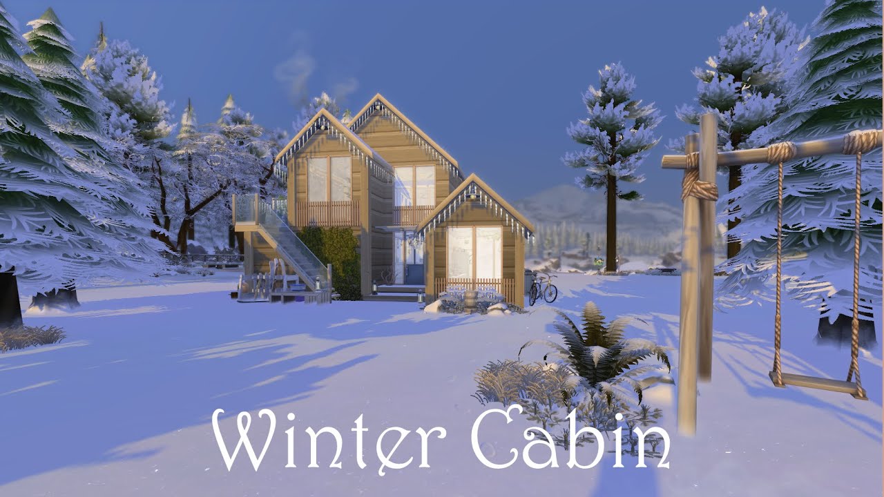 WINTER CABIN ️ | Stop Motion & Cinematic Tour | The Sims 4 | No CC ...