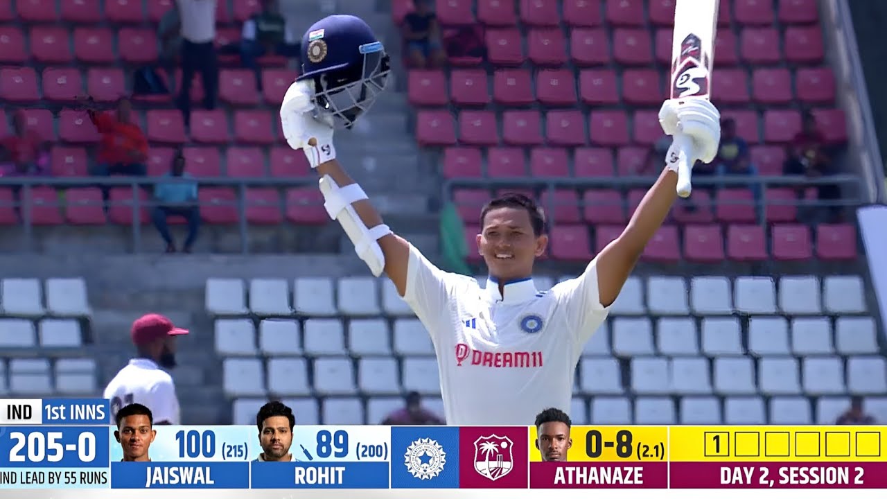 Yashasvi Jaiswal Batting 100* Runs Century in 1st Test Match | India vs ...