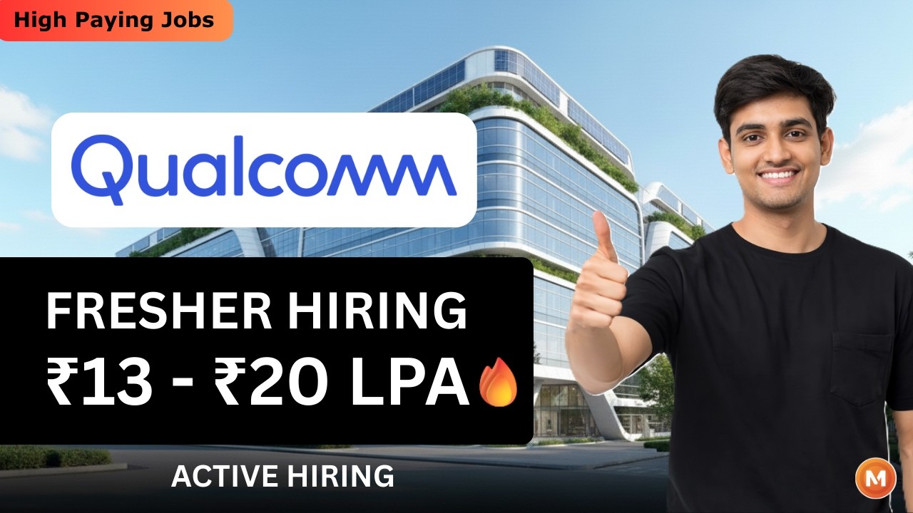Qualcomm Fresher Hiring 2026 🔥| SDE Internship | Software Engineer Jobs ...