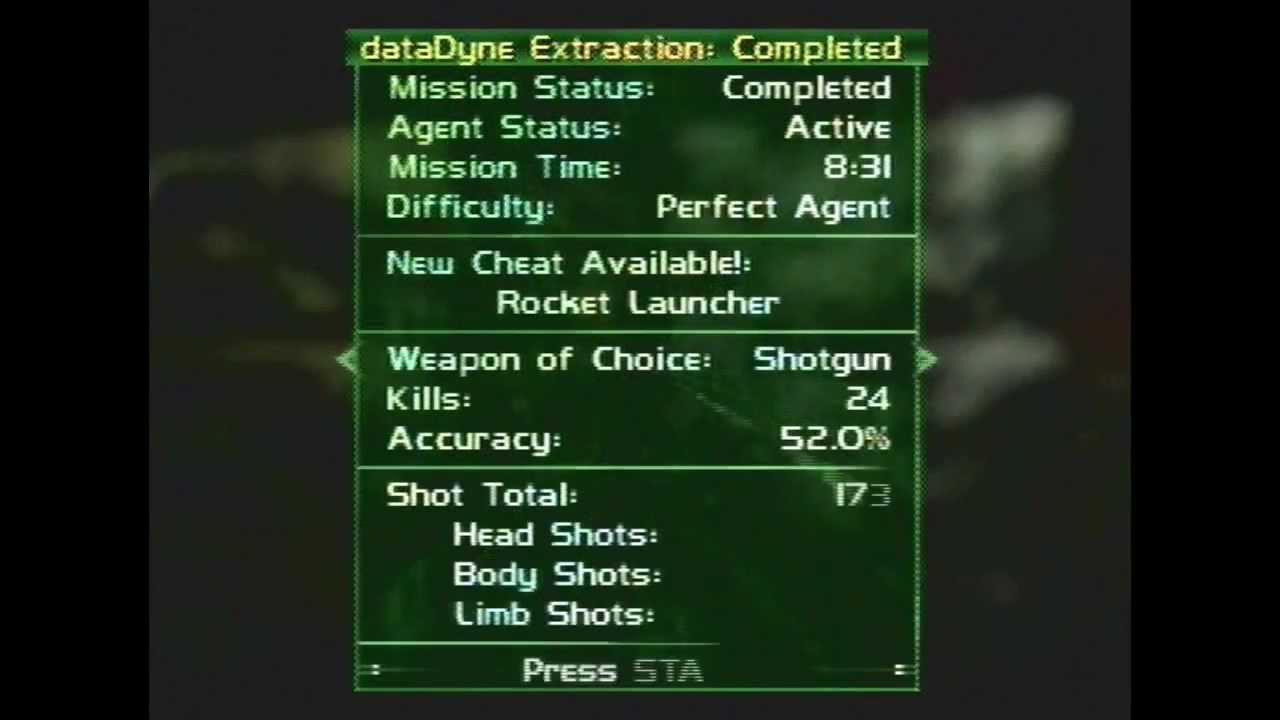 N64 Perfect Dark walkthrough: dataDyne Central - Extraction. (Mission 1 ...