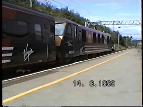 VIRGIN.CLASS 90.90014 at Milton Keynes 14 8 99 Neil Hayton railway ...