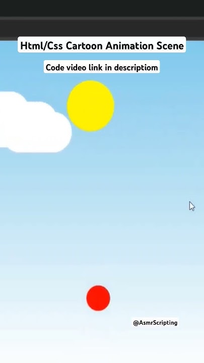 Simple Htmlcss Cartoon Animation Scene Cssanimation Coding Css3animation Javascript