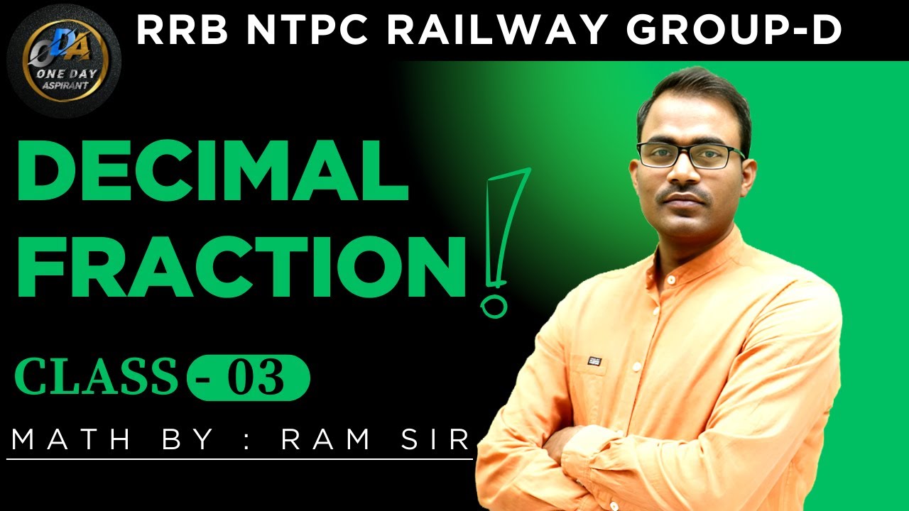 RRB NTPC | Group D | Railway Exams | Class 03 | Math by Ram Sir - YouTube