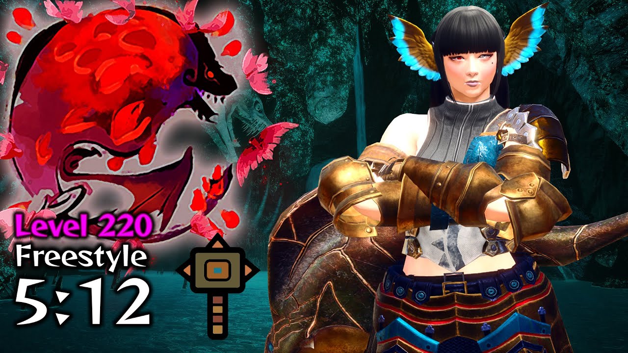 Strength Hammer Vs. Level 220 Coping Bazelgeuse - Lv220 傀異化 紅蓮滾るバゼルギウス ...