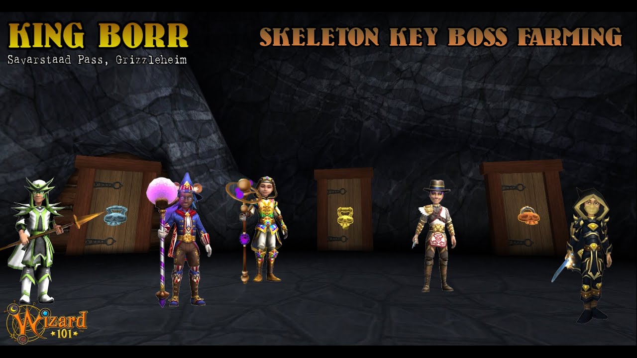 Wizard101 : KING BORR /SKELETON KEY BOSS FARMING - YouTube