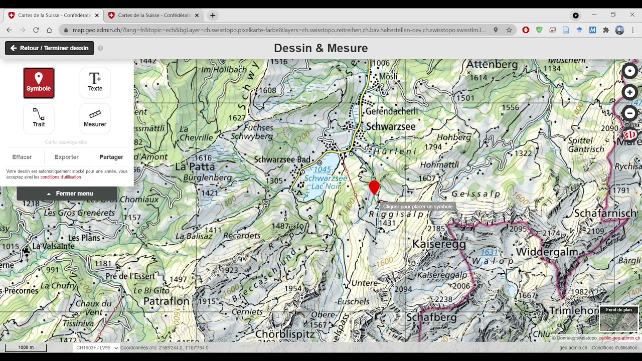 Tuto map.geo.admin.ch - YouTube
