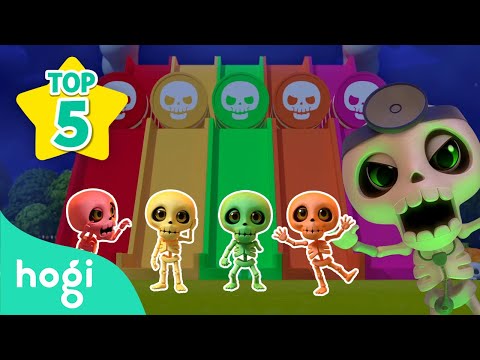[BEST] ☠️ Spooky Skeletons Special｜Colorful Slide and Nursery Rhymes｜Hogi Halloween｜Hogi Pinkfong