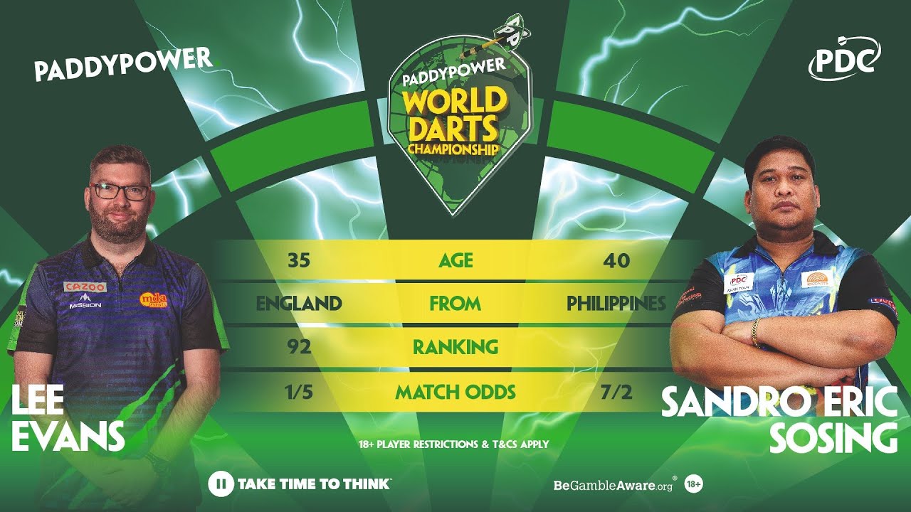 PDC World Darts Championship 2024 Round 1 Lee Evans vs Sandro Eric Sosing 2023 12 16 HUN - YouTube