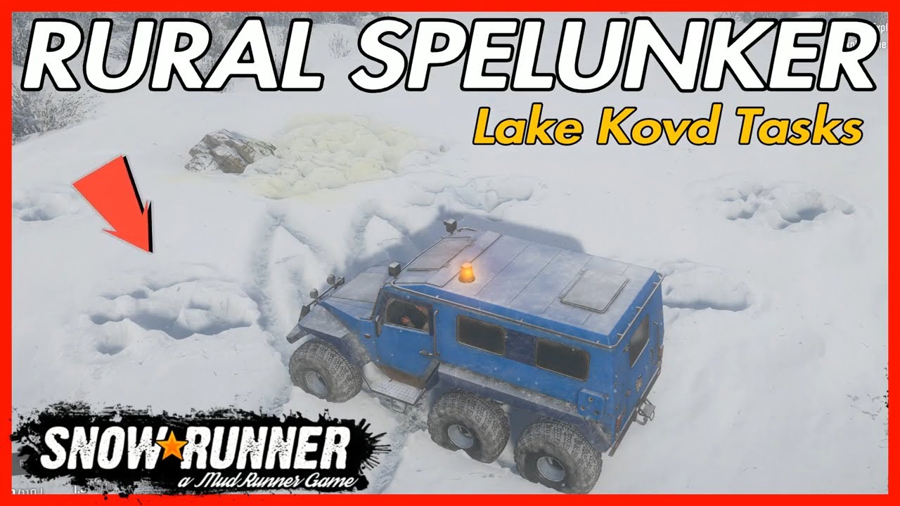SNOWRUNNER PS4 LETS PLAY RURAL SPELUNKER TASK LAKE KOVD - YouTube
