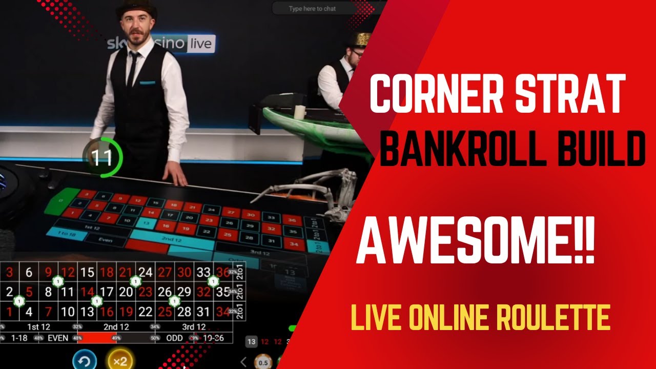 Live Online Roulette using Corners Strategy to Build Bankroll - YouTube