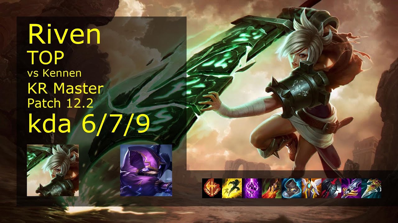 Rank 4 Korean Riven: Top vs Kennen // [롤] 리븐 vs 케넨 탑 - YouTube