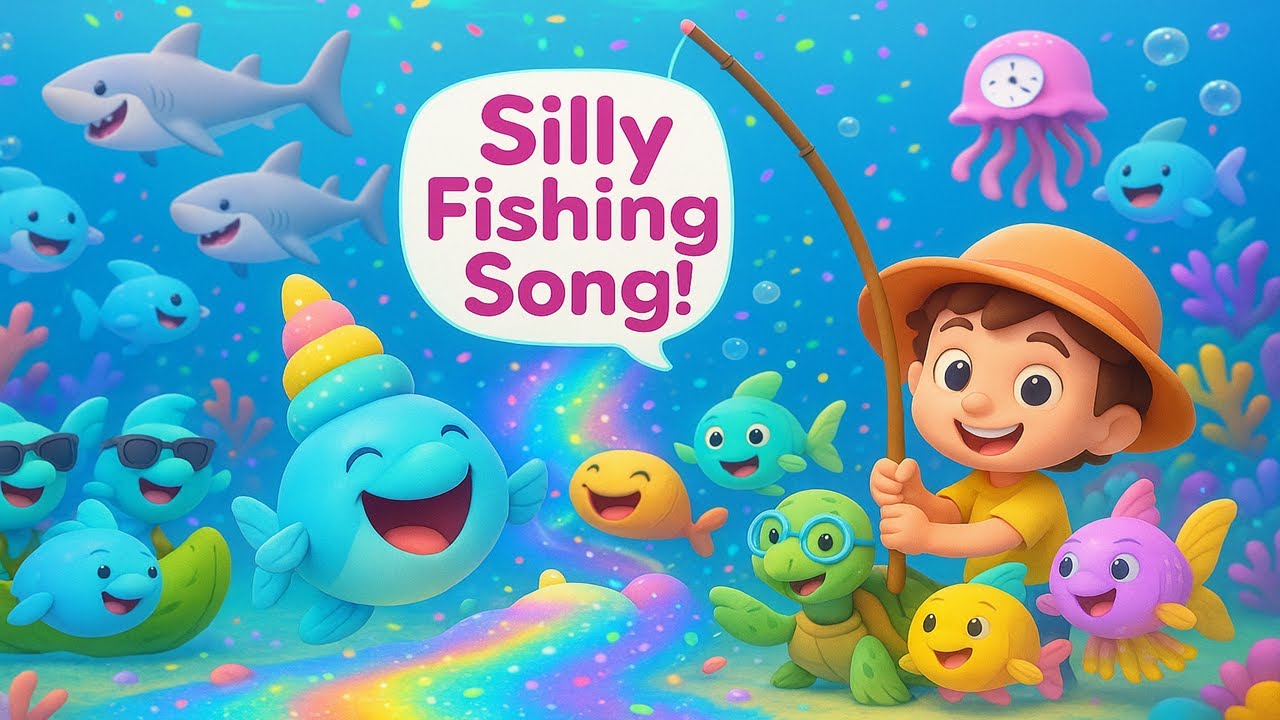 Silly Fishing Song 🎣 | Funny Underwater Friends & Counting Fun | Kids ...