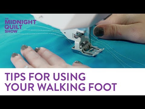 Tips & Tricks for Quilting with a Walking Foot | Midnight Quilt Show with Angela Walters