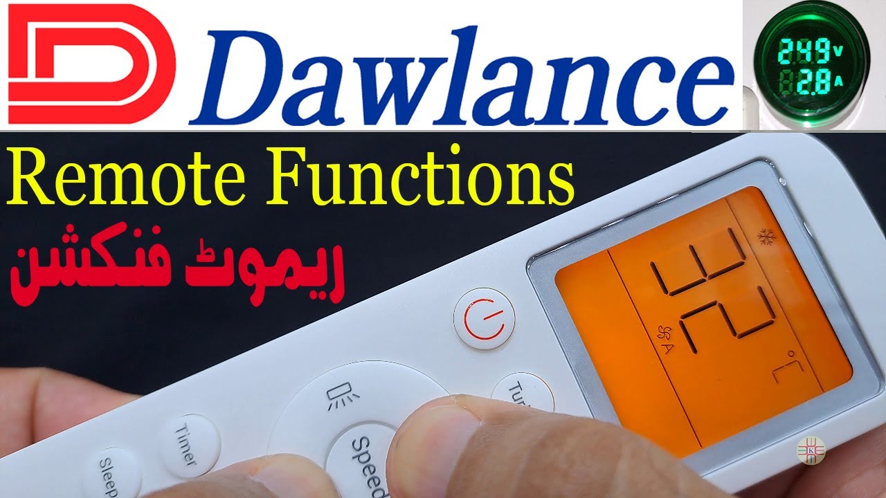 Dawlance DC Inverter AC Mega Flex 30 Remote Functions. Detail in Urdu ...