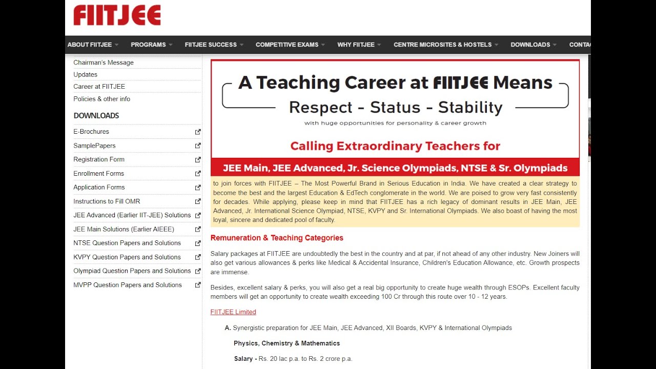 Faculty Teacher Recruitment L Salary 20 Lac To 2 Cr L FIITJEE L Aakash faculty-teacher-recruitment-l-salary-20-lac-to-2-cr-l-fiitjee-l-aakash