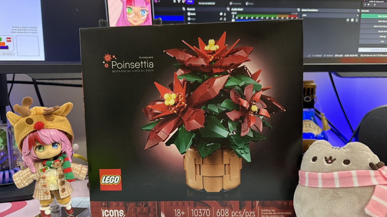 [Vtuber] LEGO Poinsettia 10370 , Art Crystal Puzzle, and Chill - YouTube