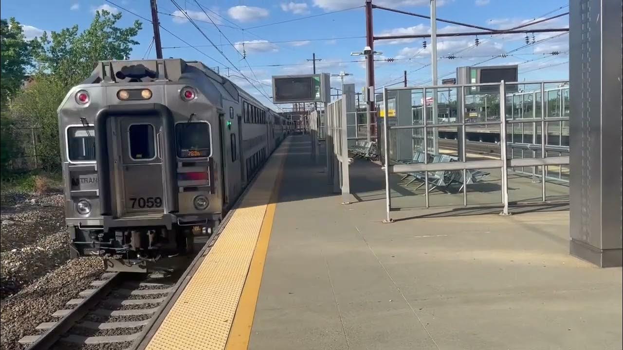 NJ Transit Northeast Corridor Semi Exp Train #7859 to Trenton arriving Newark Airport w ...