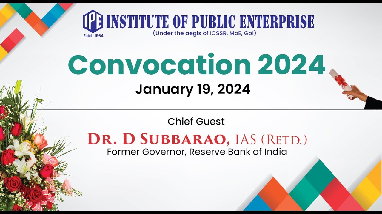 Convocation 2024 | Institute of Public Enterprise - YouTube