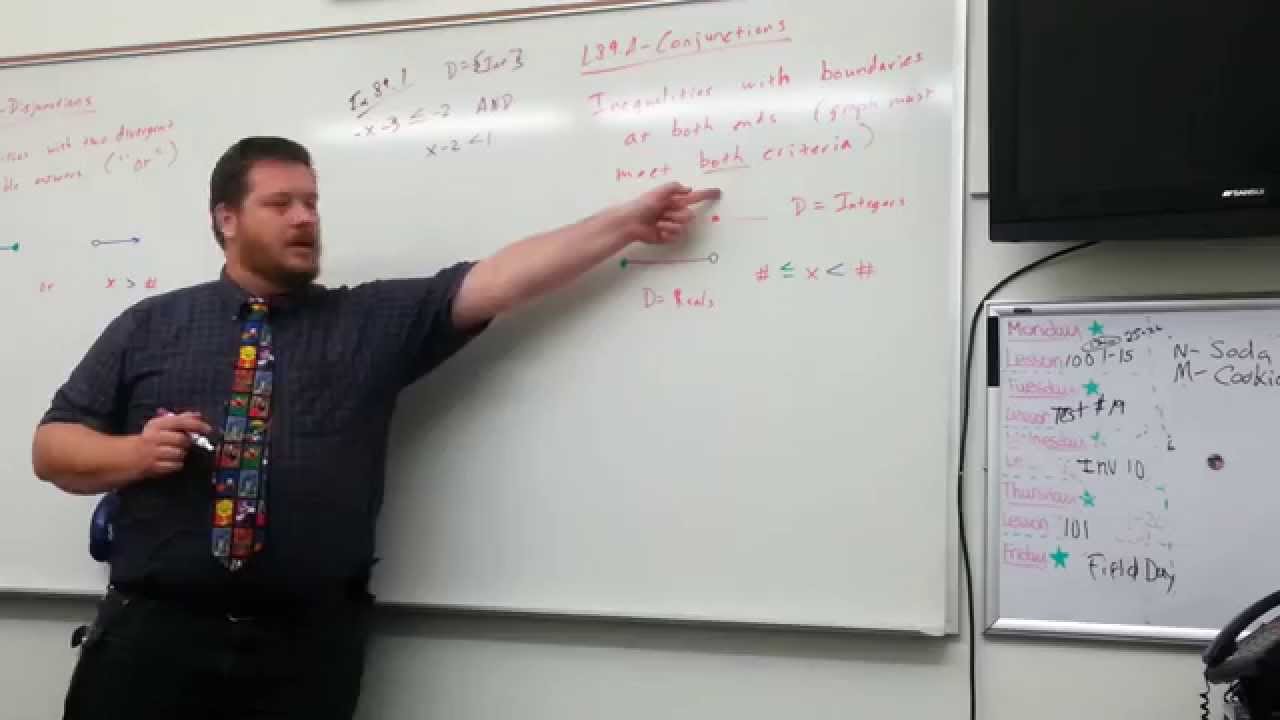 Algebra 2, Lesson 89.A - Conjunctions - YouTube