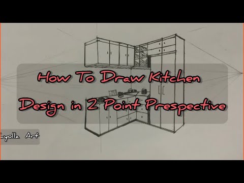 Cara Menggambar Dapur Minimalis dengan Prespektif 2 Titik ~Draw simple ...