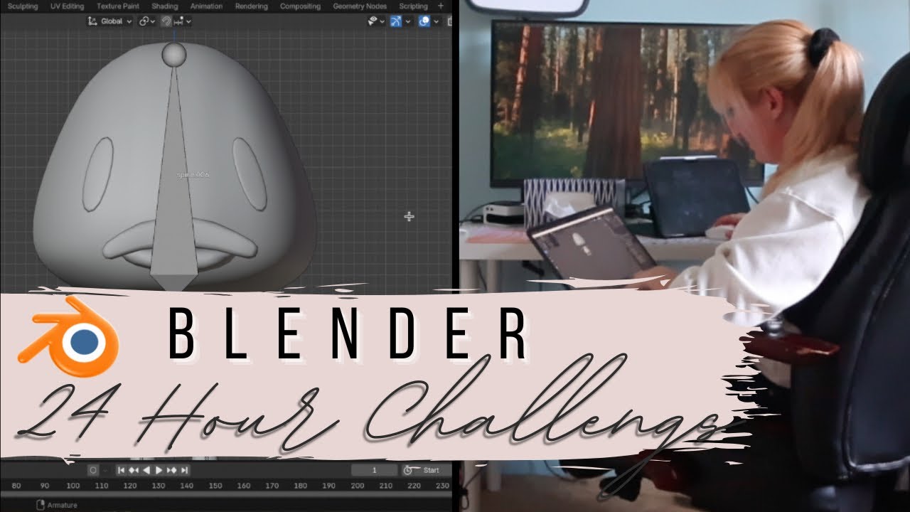24 Hour Challenge in Blender. Can I Rig and Animate a Character? Vlog ...