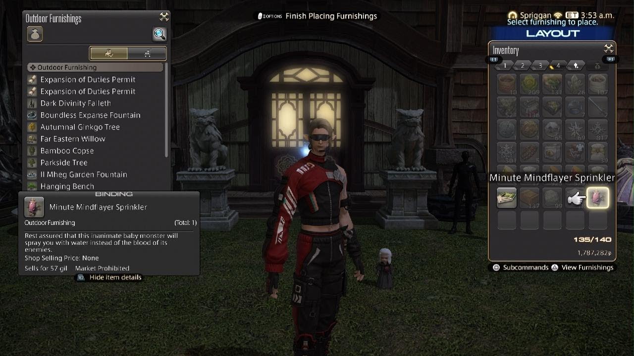 FINAL FANTASY XIV Minute Mindflayer fountain item - YouTube