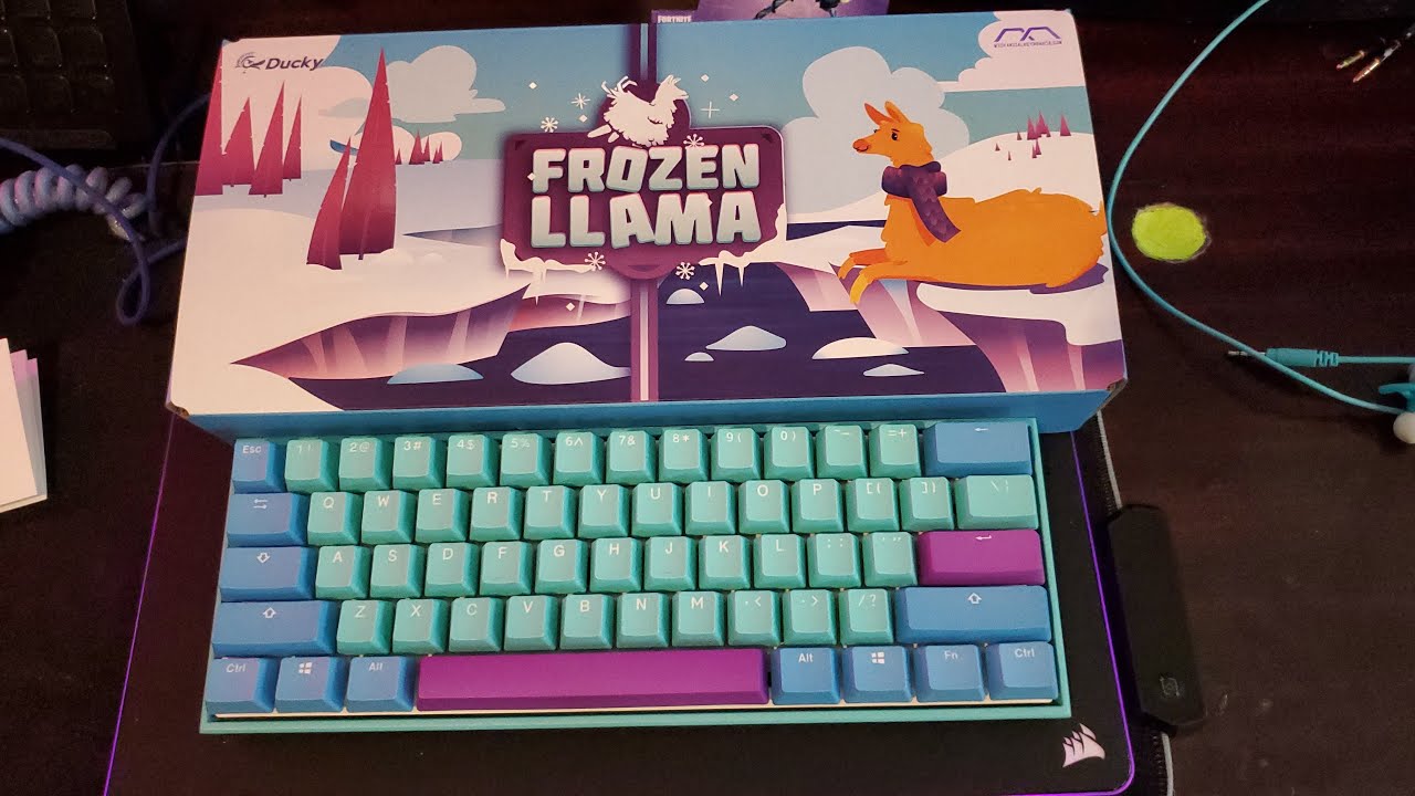 Unboxing Ducky X MK Frozen Llama Mecha Mini MX Reds - YouTube