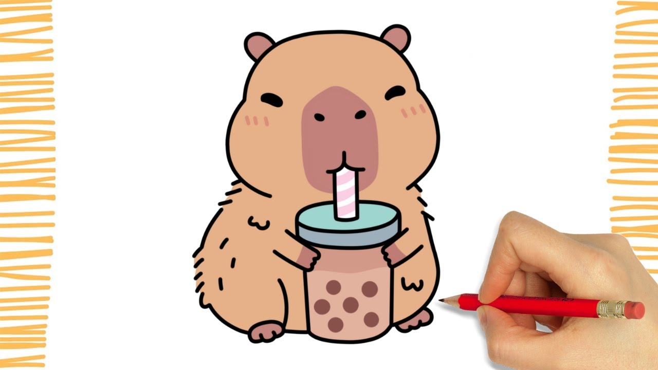 How To Draw CAPYBARA KAWAII I Easy - YouTube