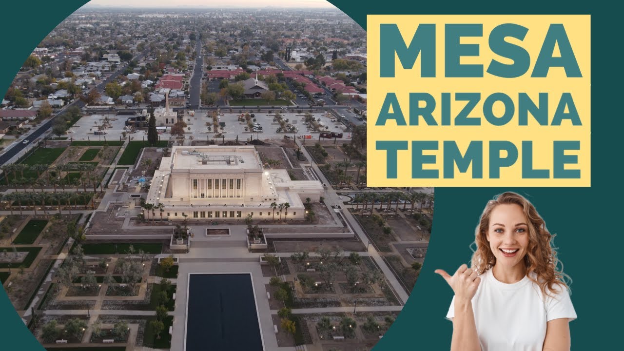 Mesa Arizona Temple on an autumn day by a drone on October 15, 2021 ...