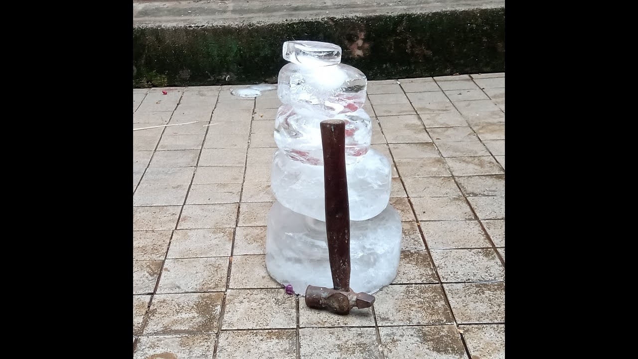 ICE vs HAMMER | Break Blocks of Ice with Hammer | Fun Breaking Ice ...