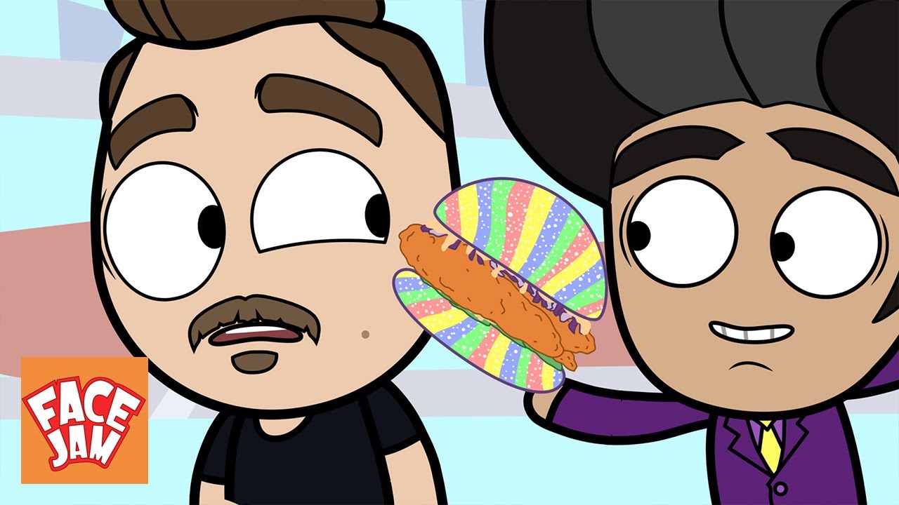 Airhead BUNS on a Chicken Sandwich?! | Face Jam Animated - YouTube