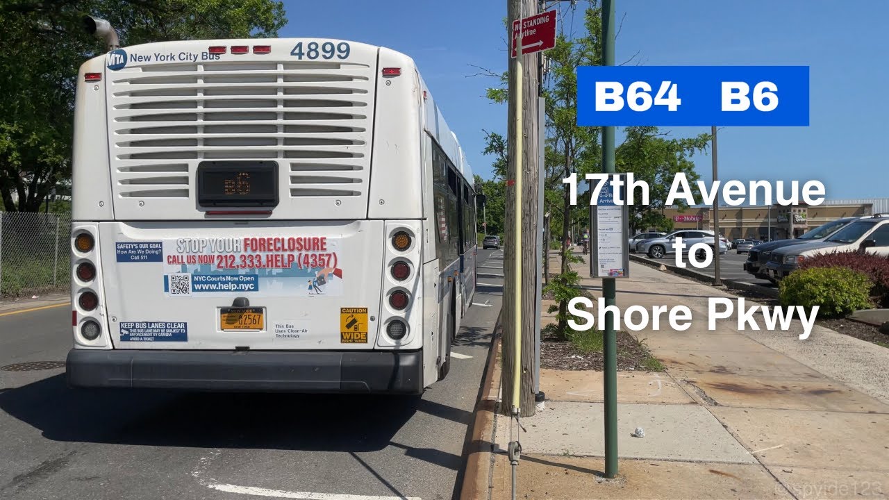 ᴴᴰ MTA New York City Bus: Onboard B64 & B6 Buses | Bath Ave/17 Ave to ...