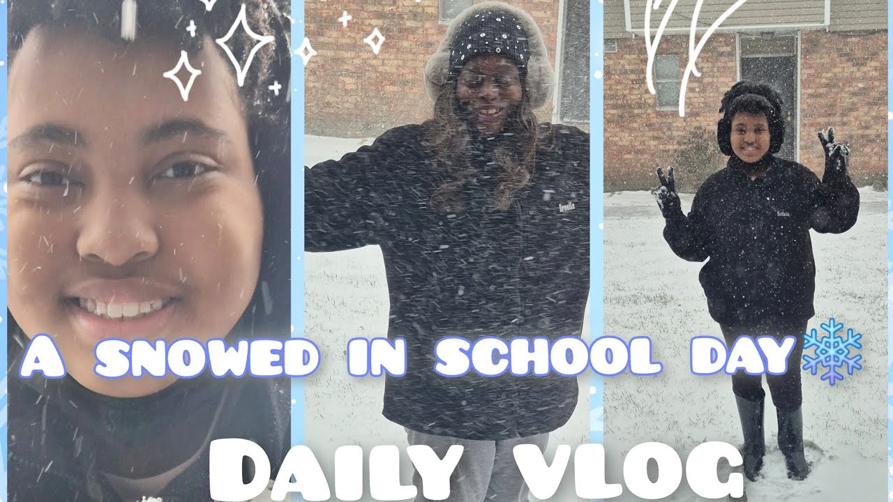It was my first ever snowed in school day😃.🎄 - YouTube