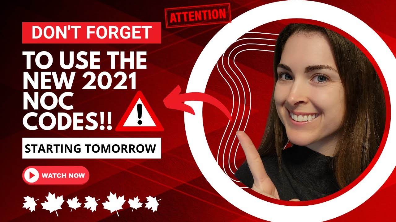 Important #canadaimmigrationnews | New NOC Codes tomorrow! #canadaimmigration - YouTube