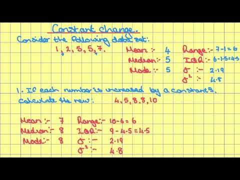 4 3 3 Changing data by a constant adding a constant or multiplying by a ...